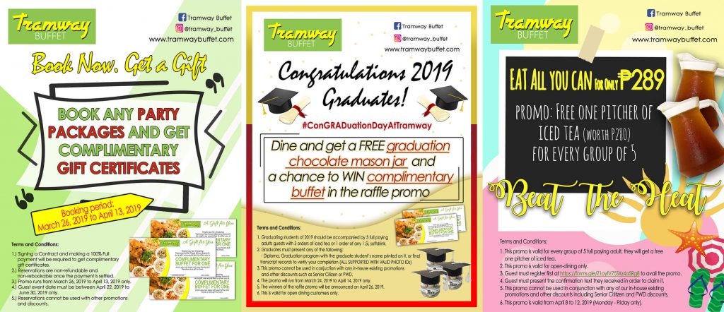 3 in 1 Poster for March to April - Tramway Buffet