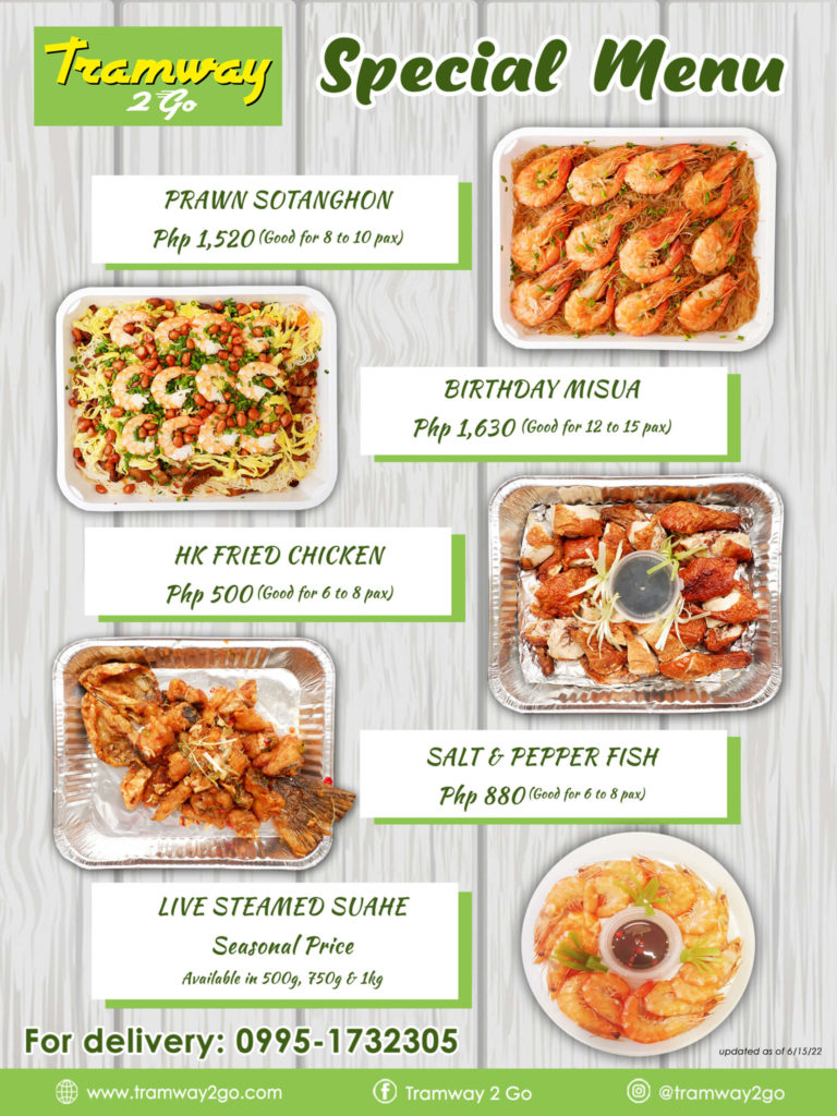 Special Menu 2022 - Tramway Buffet